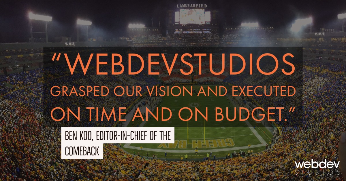 The Comeback Sports Fan Website Design - WebDevStudios