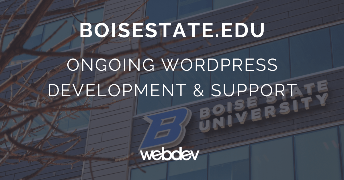 Boise State University Ongoing WordPress Development
